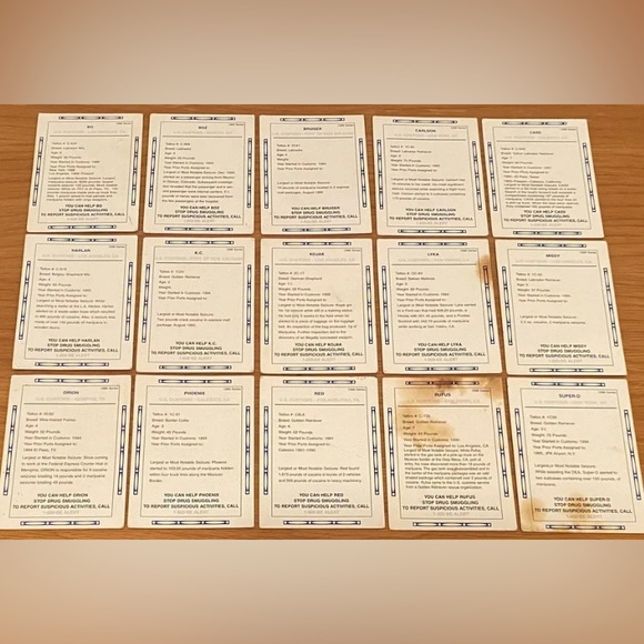 Toys | 1996 Us Customs Drug Detecting Dogs K9 Narcotics Police 15 ...